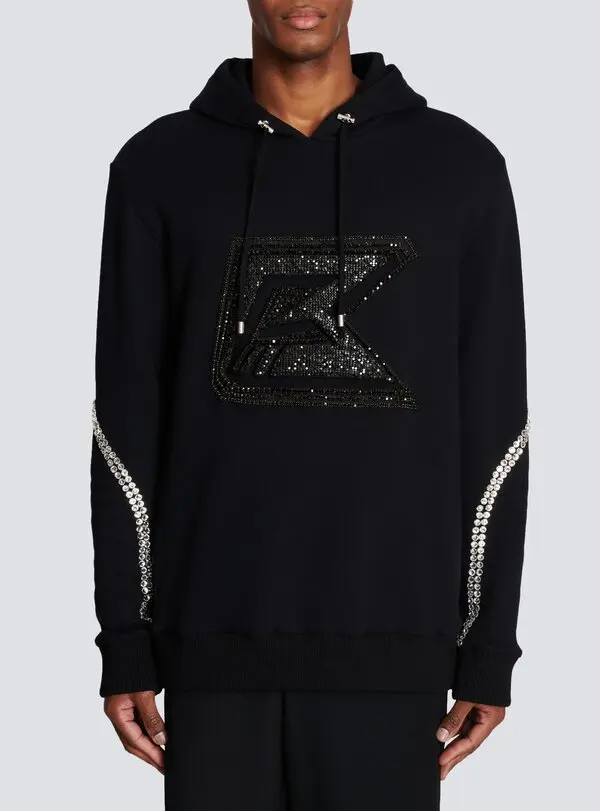 Balmain Embroidered Drawstring Hoodie