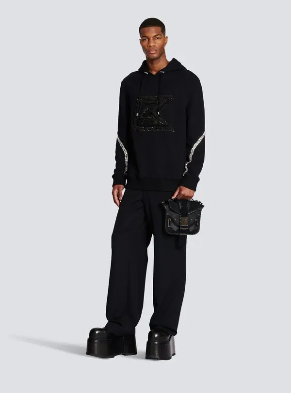 Balmain Embroidered Drawstring Hoodie