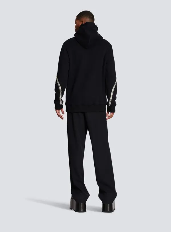 Balmain Embroidered Drawstring Hoodie