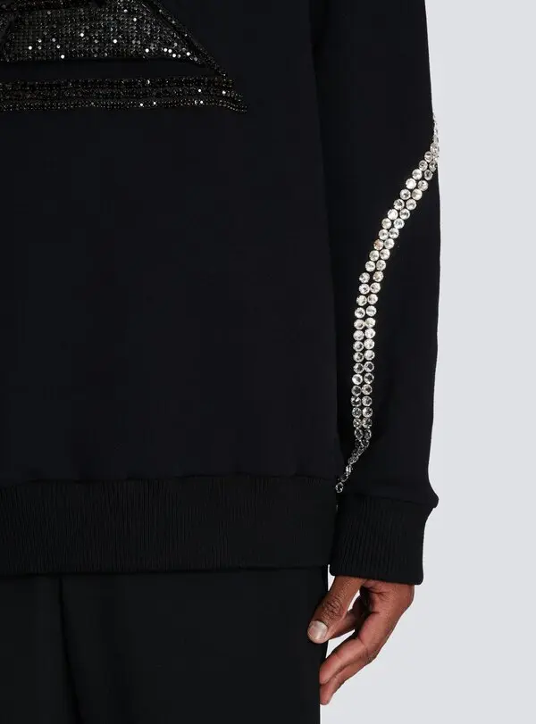 Balmain Embroidered Drawstring Hoodie