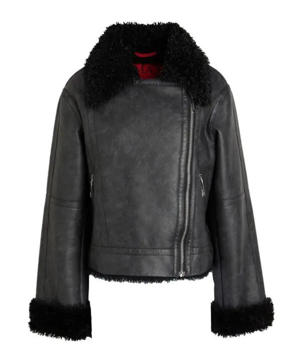 MAXCO. Max&co. Shearling Trimmed Jacket