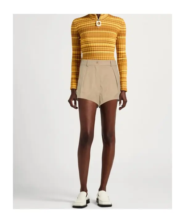 Sportmax High-waisted Twill Shorts