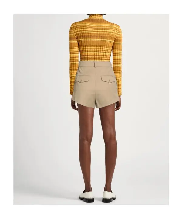 Sportmax High-waisted Twill Shorts