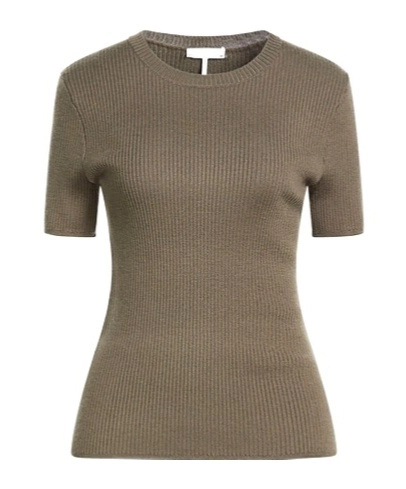 Rag & Bone Ribbed Crewneck Short Sleeve Knit Top