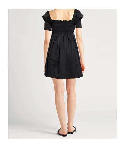 Tory Burch Short Sleeve Square Neck Flared Dress