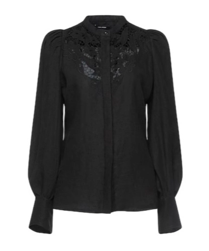 Isabel Marant Étoile Linen Shirt With Lace Trims