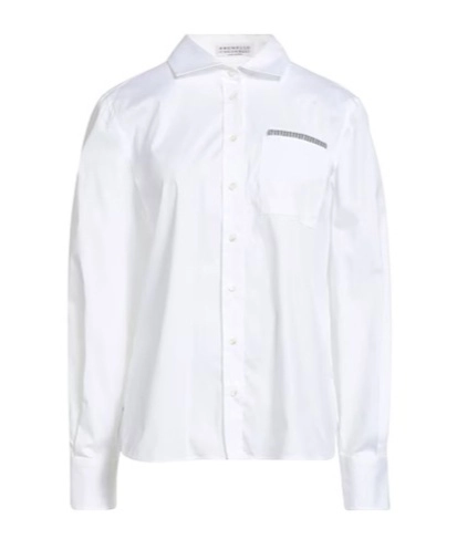 Brunello Cucinelli Appliquéd Poplin Shirt