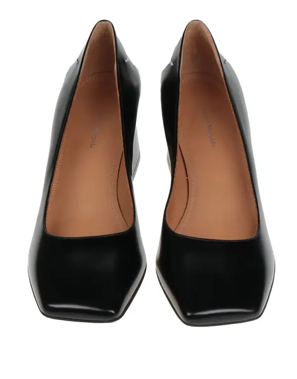 MAISON MARGIELA Leather Square Toe Block Heel Pumps