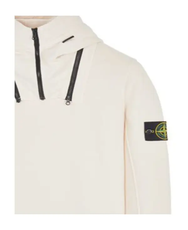 Stone Island Logo-patch Long-sleeve Hoodie