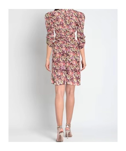 Isabel Marant Étoile Floral Print Gathered Long Sleeve Sheath Dress