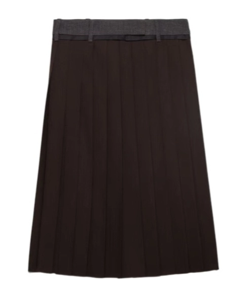 Prada Pleated Midi Skirt