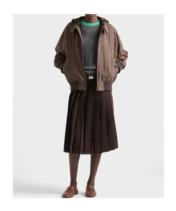 Prada Pleated Midi Skirt