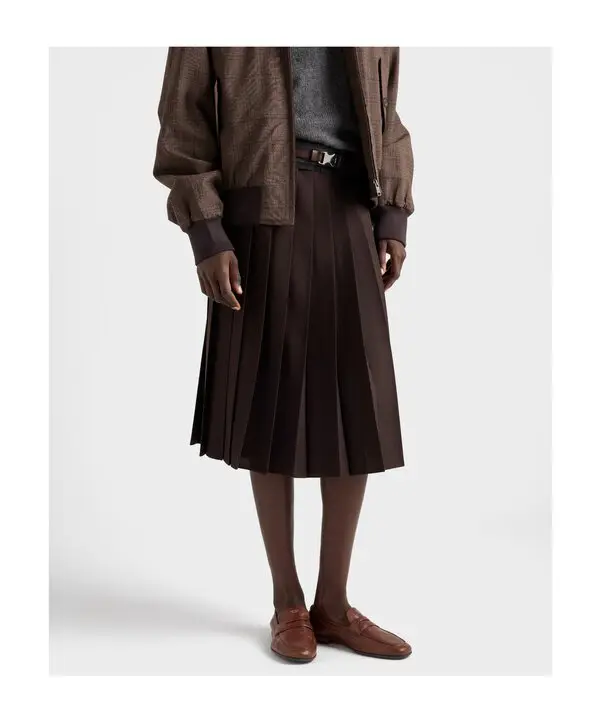 Prada Pleated Midi Skirt