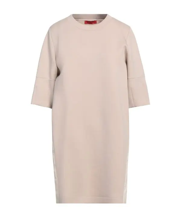 MAXCO. Crewneck Jersey Dress With 3/4 Length Sleeves