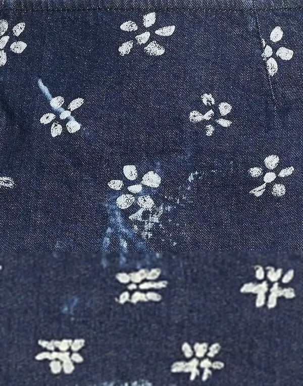 Marni Denim Floral Print Midi Skirt