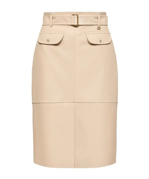 Moncler Knee-length Leather Skirt