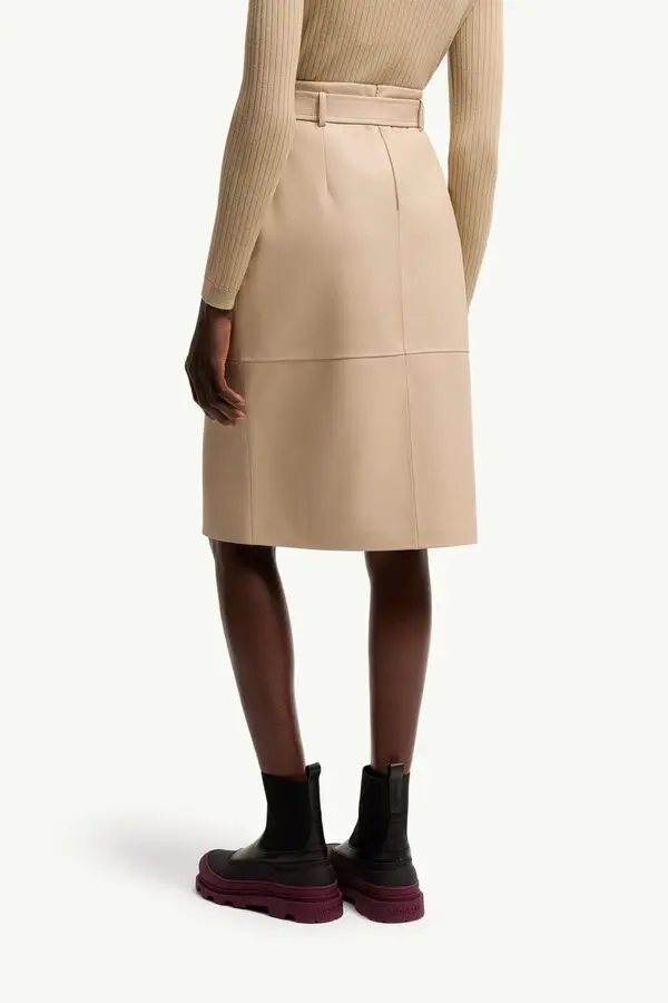 Moncler Knee-length Leather Skirt