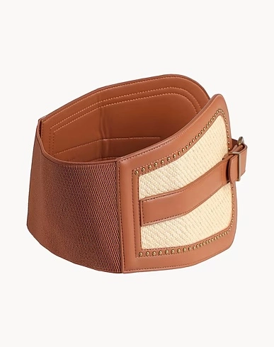 MAXCO. Max&co. High-waist Belt With Two-tone Buckle And Studs