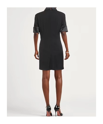 Sportmax Crepe Bodycon Dress With Satin Trims