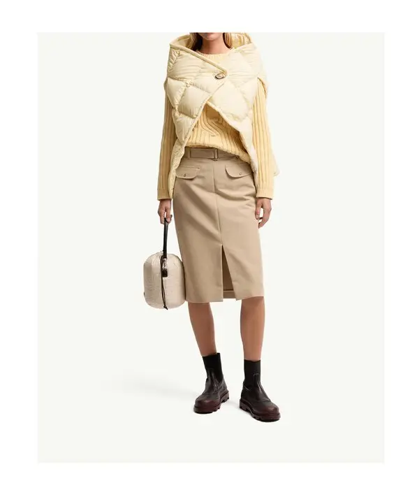 Moncler Asymmetrical Down Cape