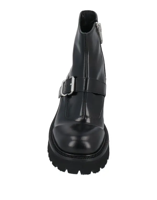 MAISON MARGIELA Glossed Leather Zip-up Buckled Block Heel Boots