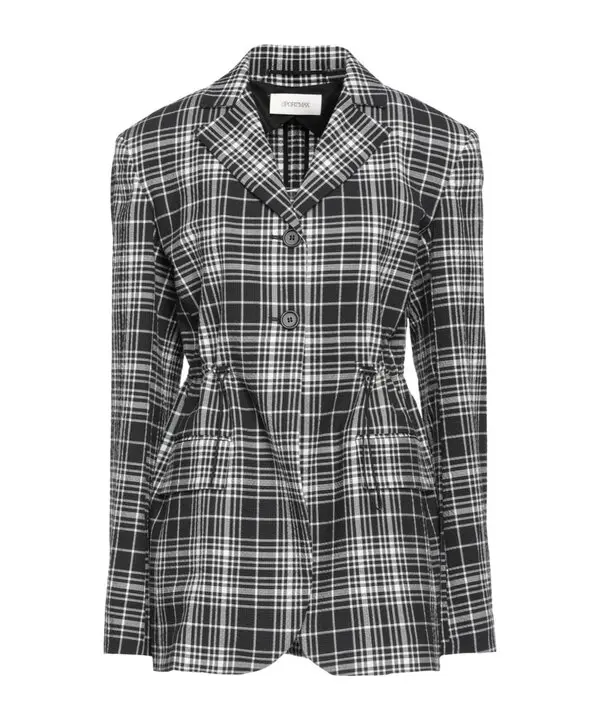 Sportmax Single-breasted Checked Blazer