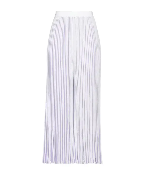 MAISON MARGIELA Two-tone Pleated Wide Leg Pants - White