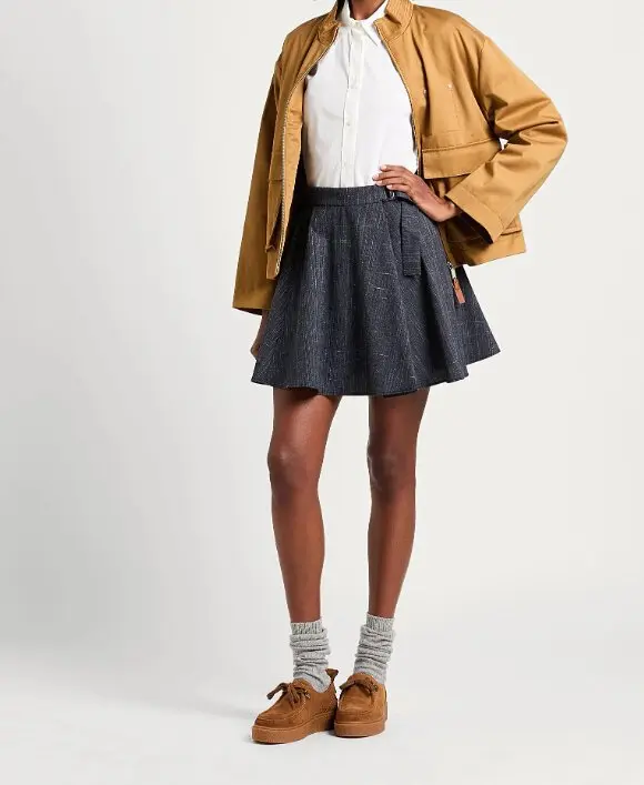 MAXCO. Max&co. Flared Mini Skirt With Buckle Detail