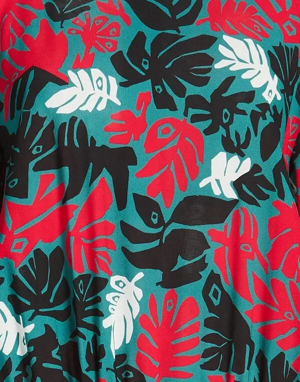 Marni Hawaiian-print Long-sleeve Crepe Dress