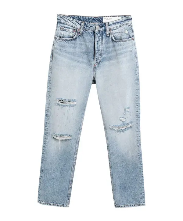 Rag & Bone Straight Leg Denim Trousers