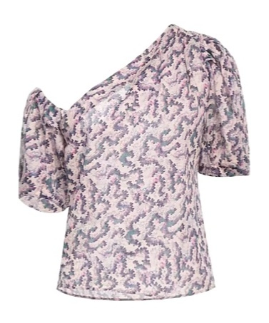 Isabel Marant Étoile One-shoulder Floral Print Top