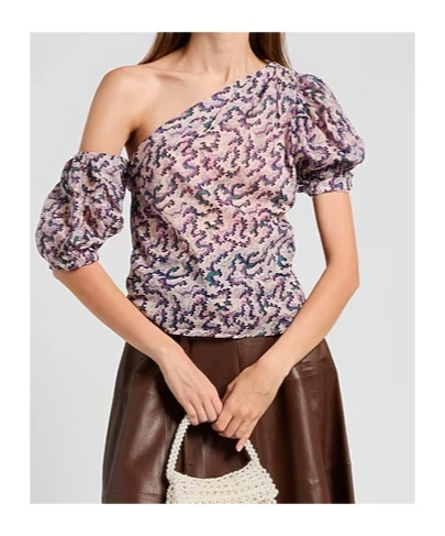 Isabel Marant Étoile One-shoulder Floral Print Top