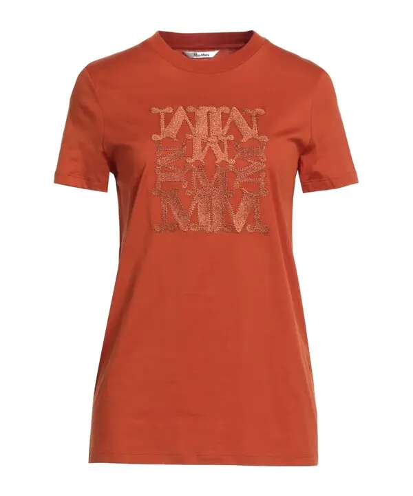 Max Mara Logo Crew Neck T-shirt - Brown