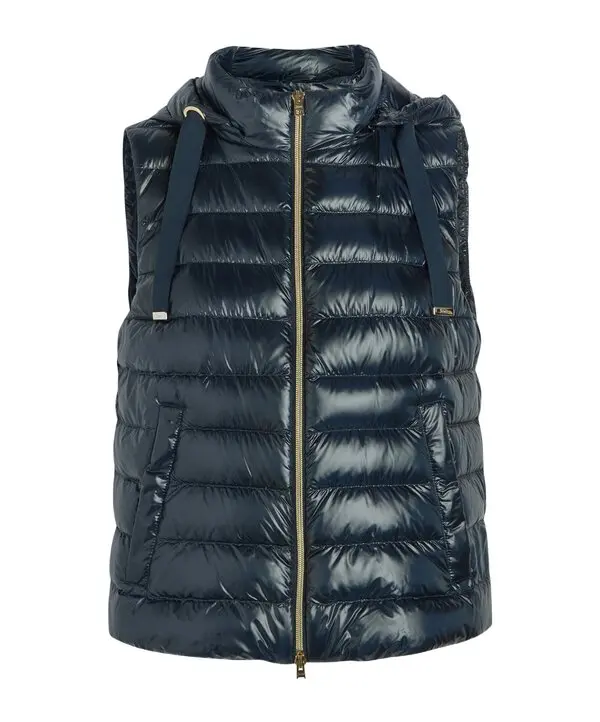 Herno Padded Hooded Glossed Shell Gilet