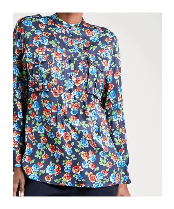 MAXCO. Max&co. Floral Print Long Sleeve Shirt