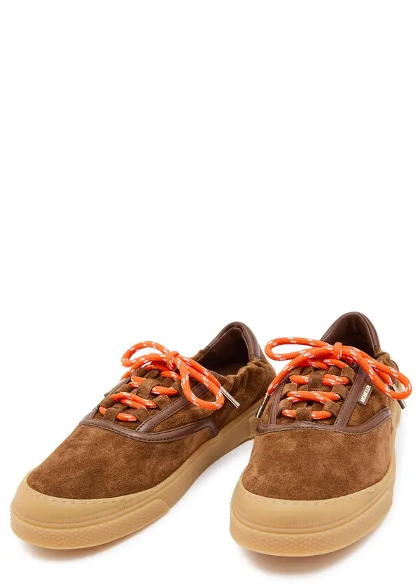 Moncler Vera Leisure Suede Sneakers - Brown