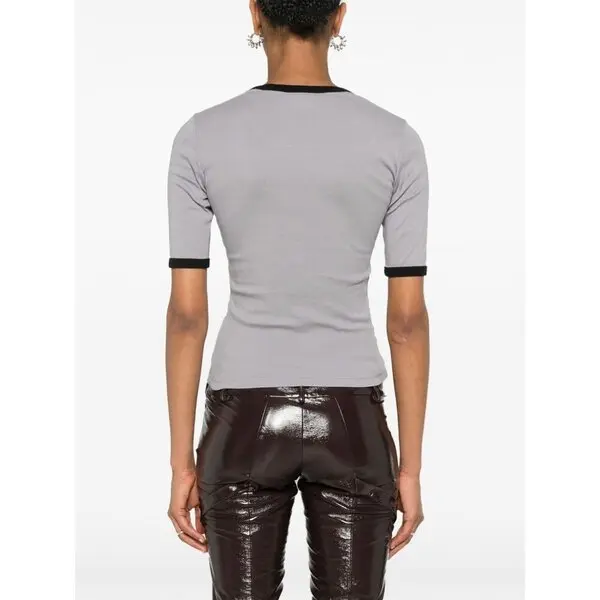 COURREGES Rib Knit T-shirt