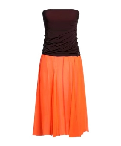 Tory Burch Two-tone Strapless Midi Dress