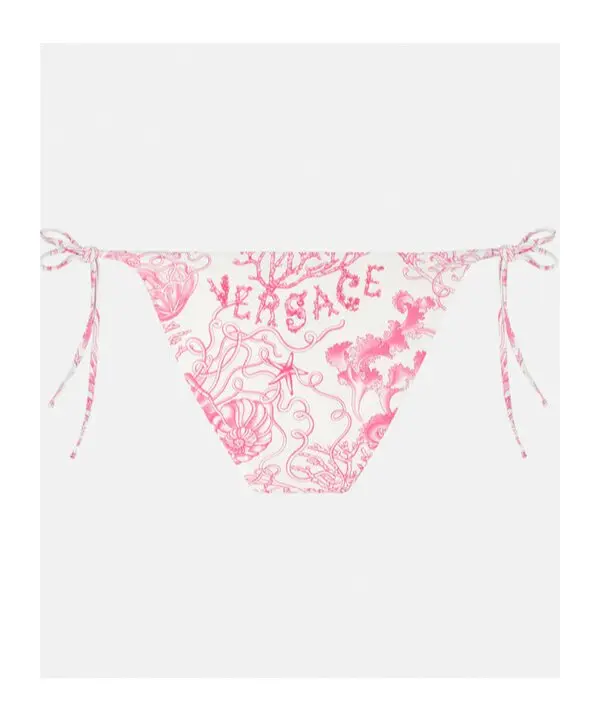 Versace Side-ties Bikini Bottom - White