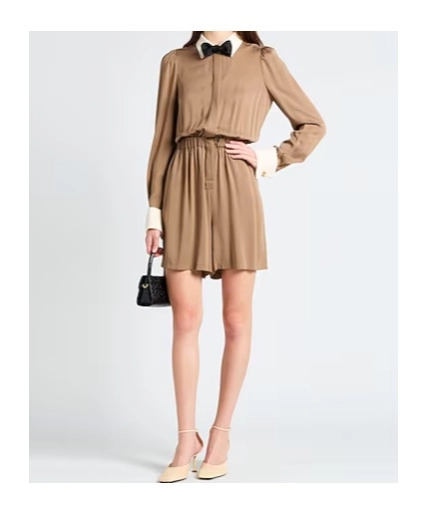 Max Mara Crepe Two-tone Playsuit