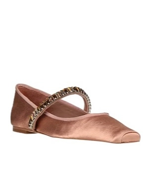 Tory Burch Mary Jane Flats With Crystal Embellishments