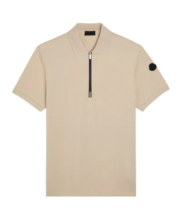 Moncler Half-zip Piqué Cotton Shirt