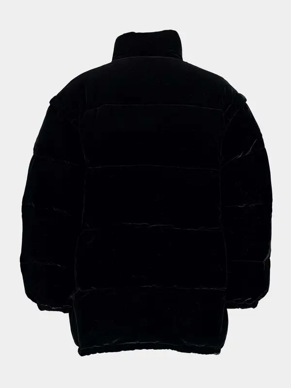 Prada Convertible Velvet Down Jacket
