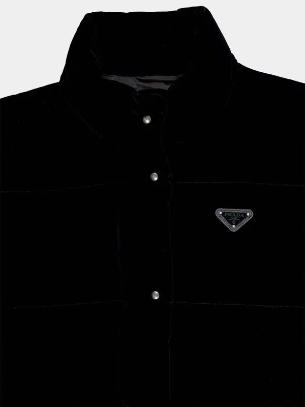 Prada Convertible Velvet Down Jacket