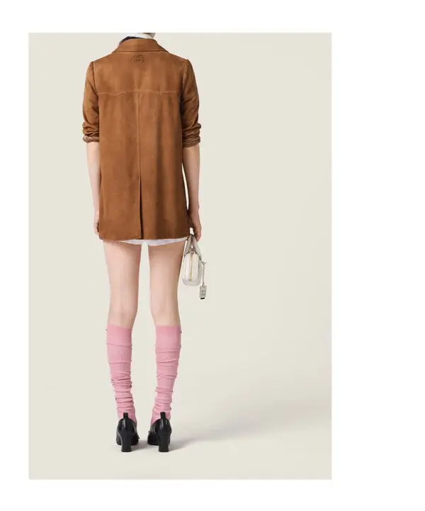 Miu Miu Waxed Suede Coat