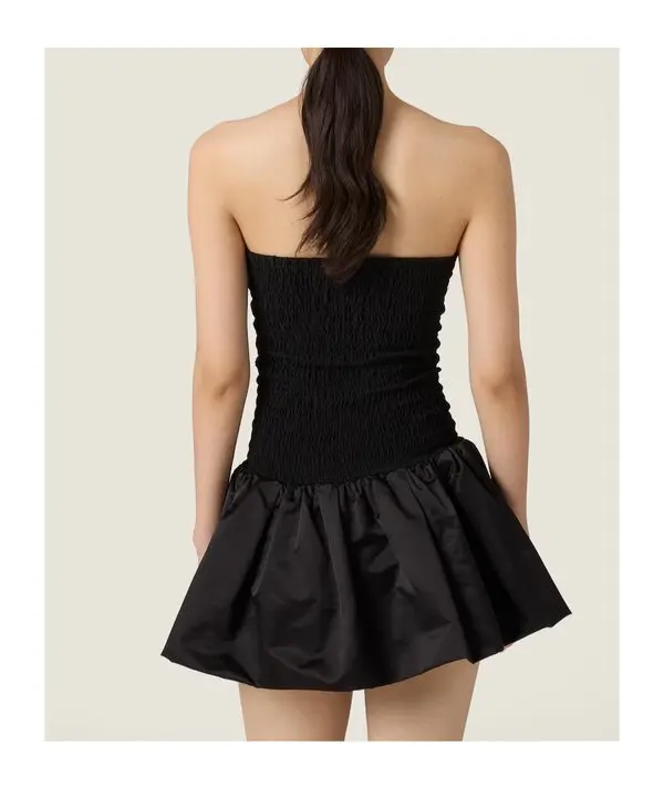 Miu Miu Strapless Ruched Mini Dress