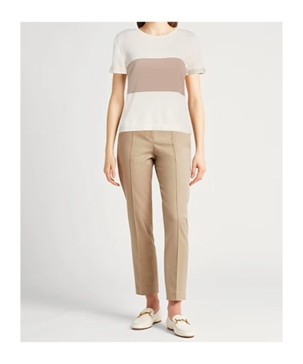 Max Mara Two-tone Crewneck T-shirt