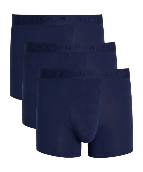 Polo Ralph Lauren Stretch-cotton Trunks Set Of Three