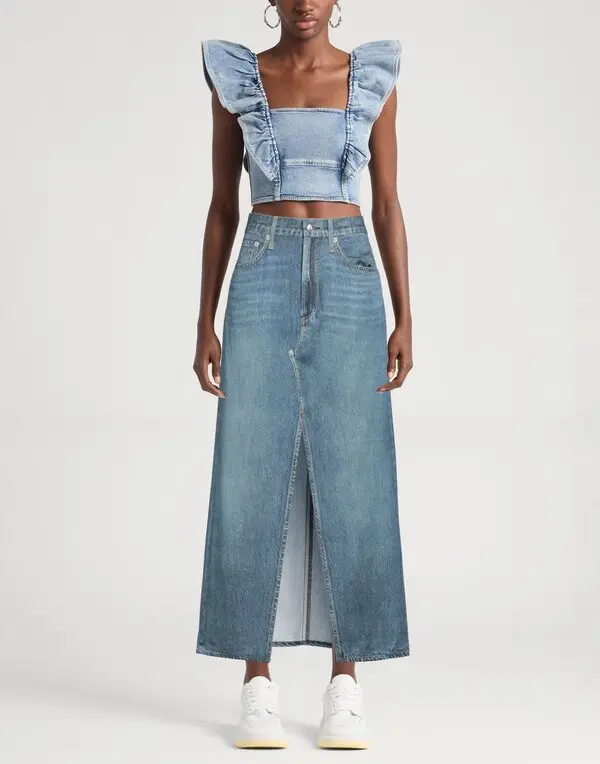 Rag & Bone Flared Denim Maxi Skirt