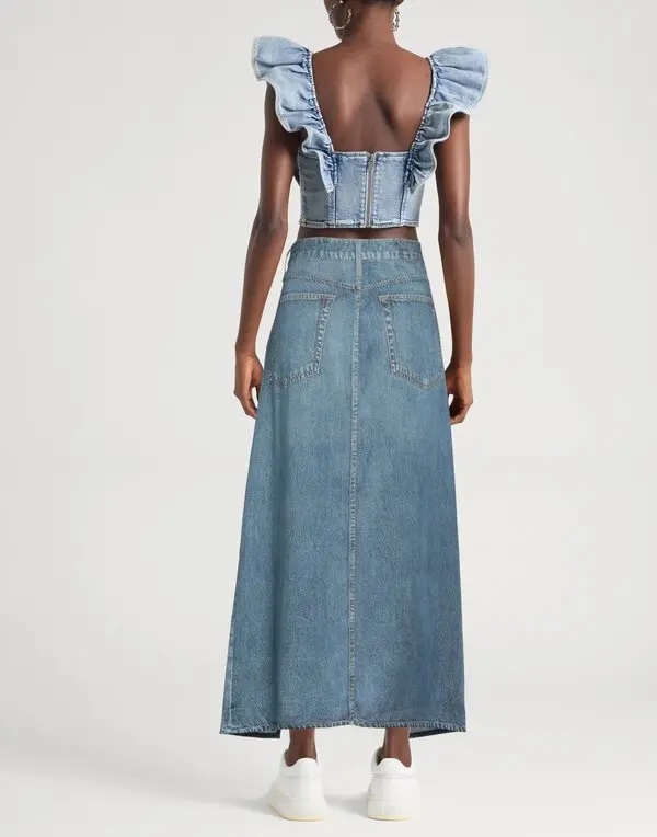 Rag & Bone Flared Denim Maxi Skirt